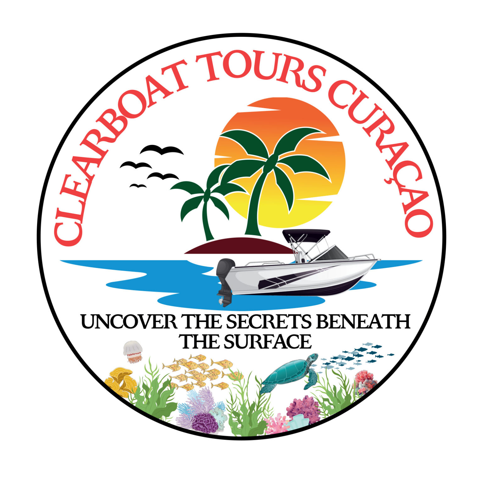 Clear Boat Tour Curacao | Unique Glass Bottom Boat Experience